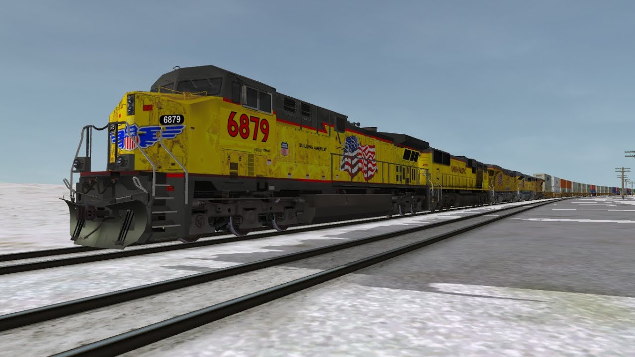 ORTS: High Speed UP C44AC #6879 Repainted EB ZBRG2B-01 At Blairstown ...