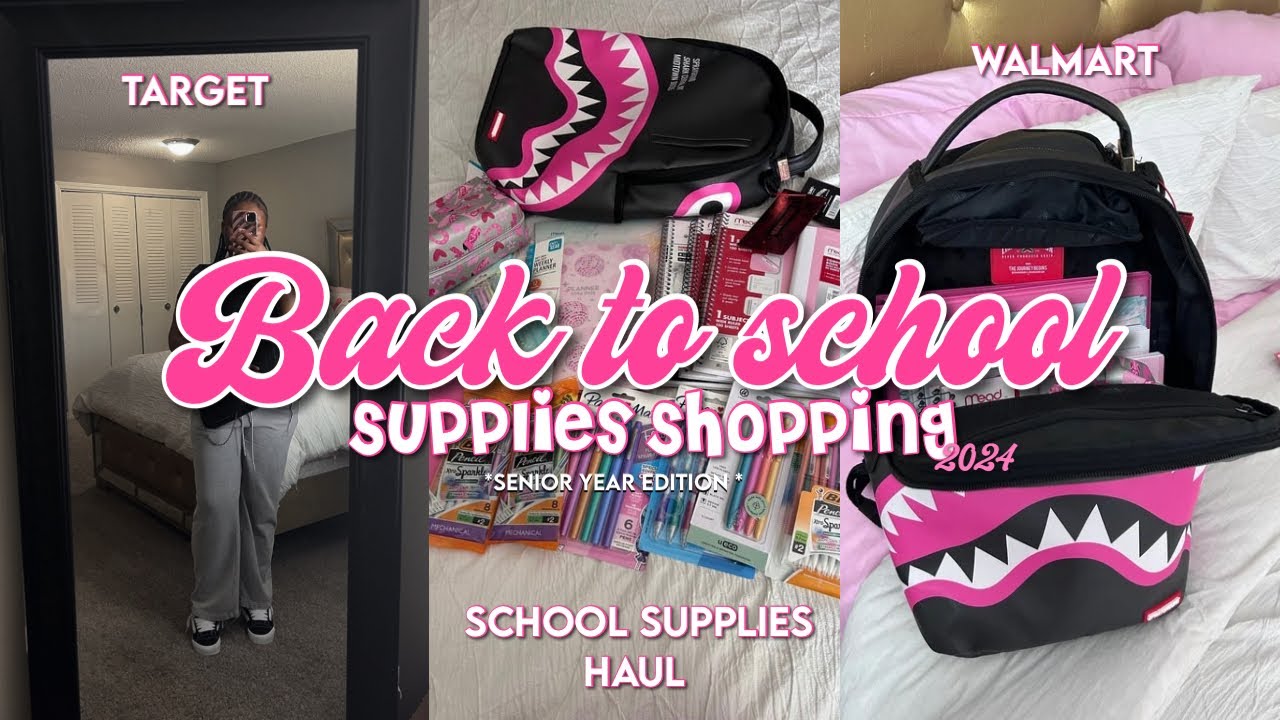 BACK TO SCHOOL SUPPLIES SHOPPING +HAUL|Target, Walmart,& Sprayground ...