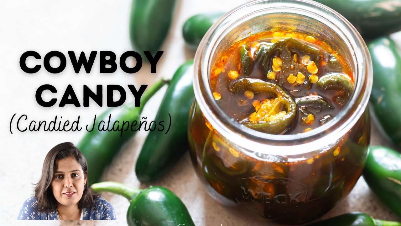 Candied jalapenos aka cowboy candy are sweet-spicy pickled jalapenos ...