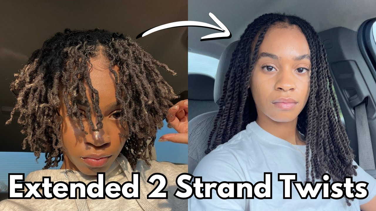 Extended Two Strand Twists on Short Locs - YouTube