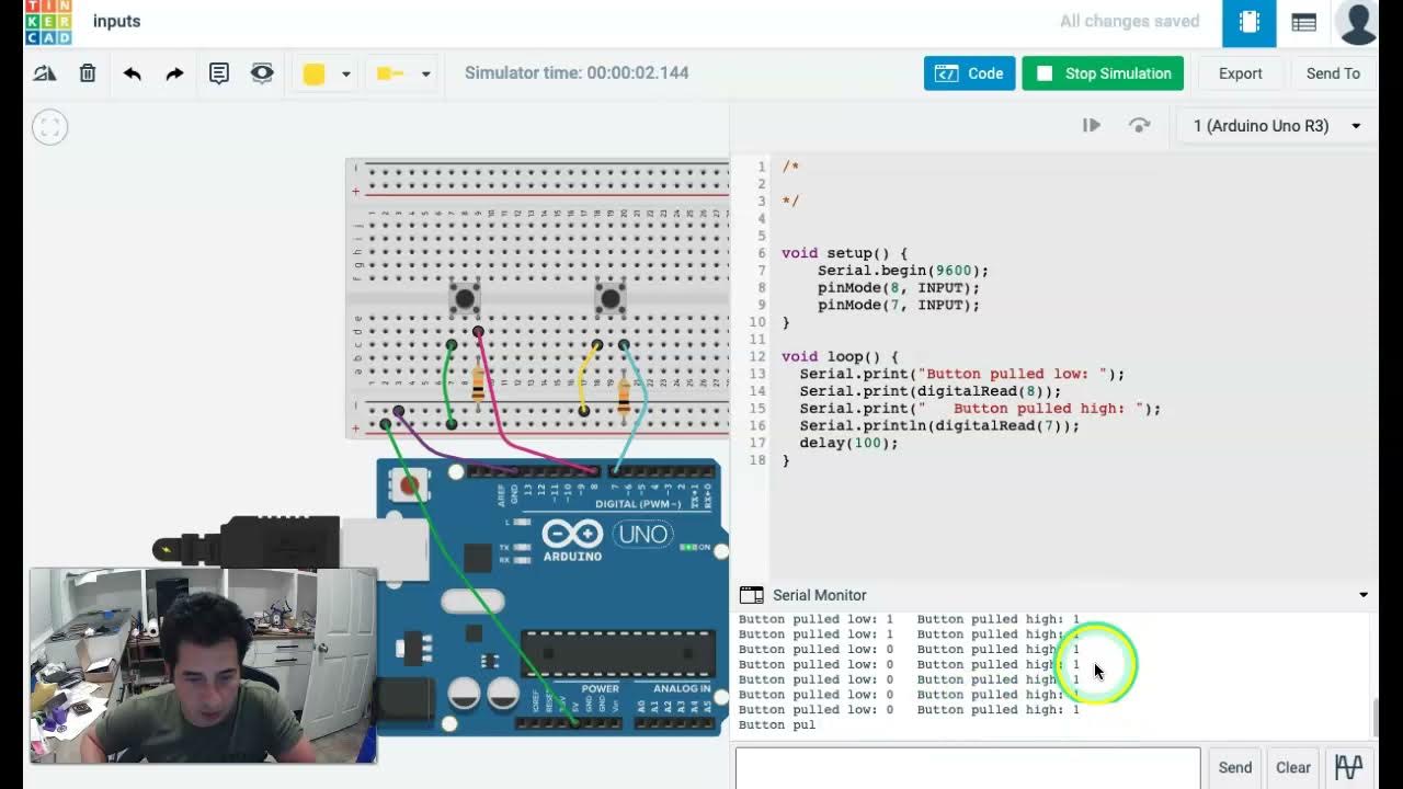 8. Learning to code C/C++ with Arduino: Pull up and Pull down resistors ...