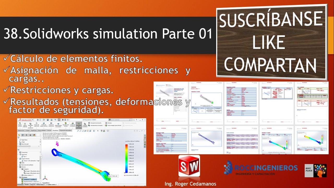38 Simulación en Solidworks. Simulation Parte 01 - YouTube