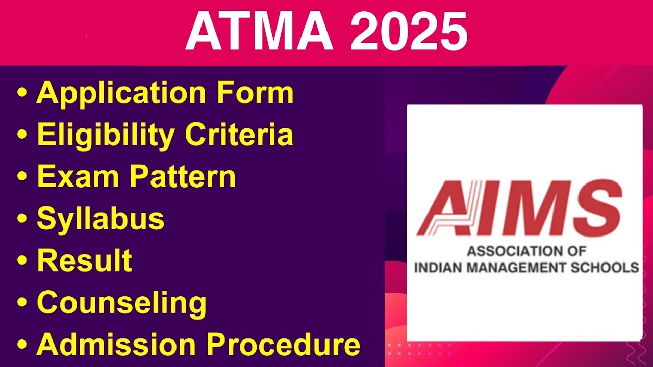 ATMA 2025 - Eligibility Criteria, Exam Date, Application form, Syllabus ...