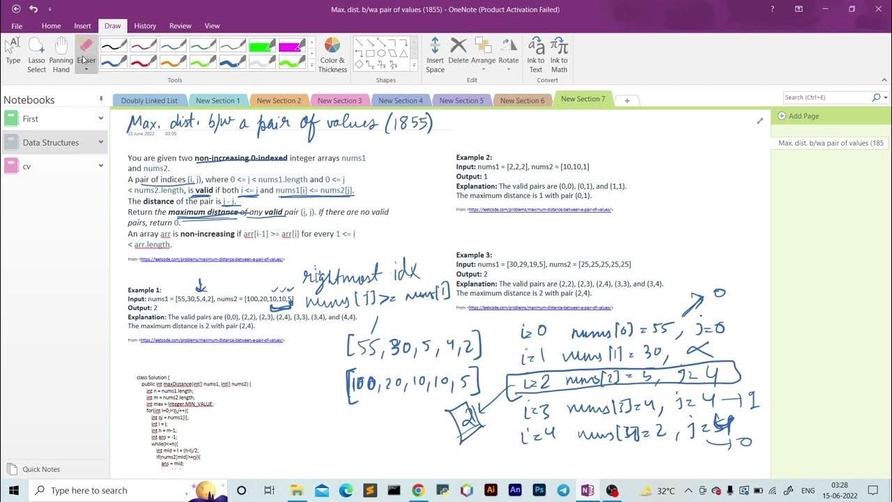 Leetcode : 1855 - Maximum Distance Between a Pair of Values - YouTube