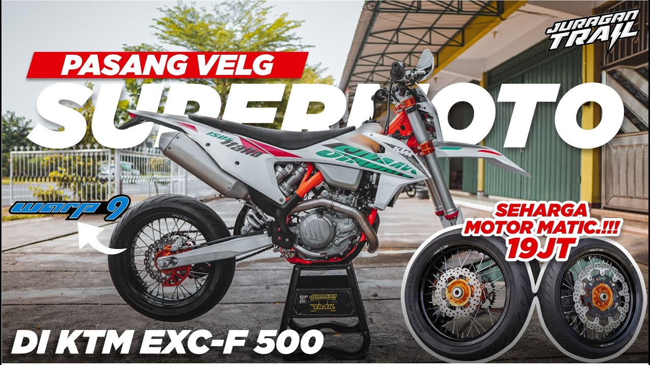 REVIEW VELG SUPERMOTO HEDON WARP9 SEHARGA MOTOR MATIC .!!!! l PASANG DI ...