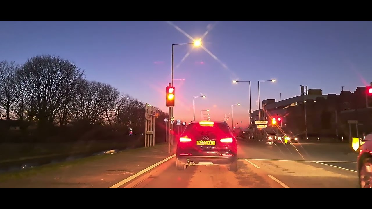 Driving on Southern perimeter Road towards M25 - YouTube