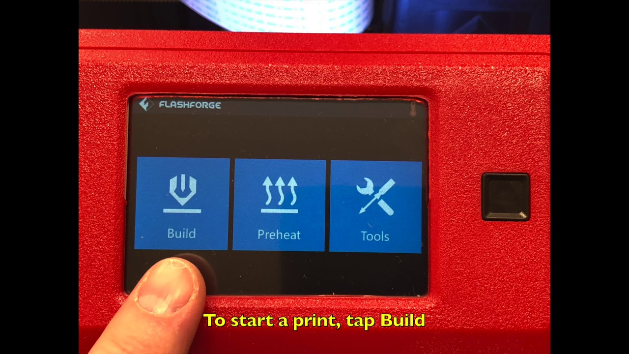 How to Start a Print on the FlashForge Finder - YouTube