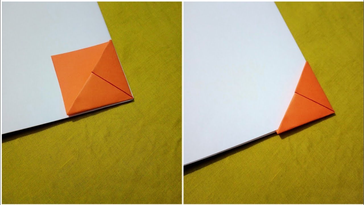 how to make a small bookmark by paper folding in just two minutes - YouTube