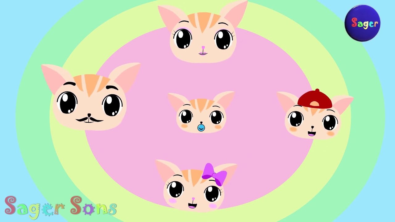 The Finger Family Song | Cat Family English Nursery rhyme for children ...