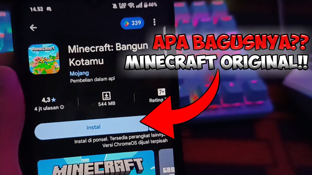 Gw BELI MINECRAFT ORIGINAL ASLI dari PLAYSTORE! Lebih Bagusan MINECRAFT ...