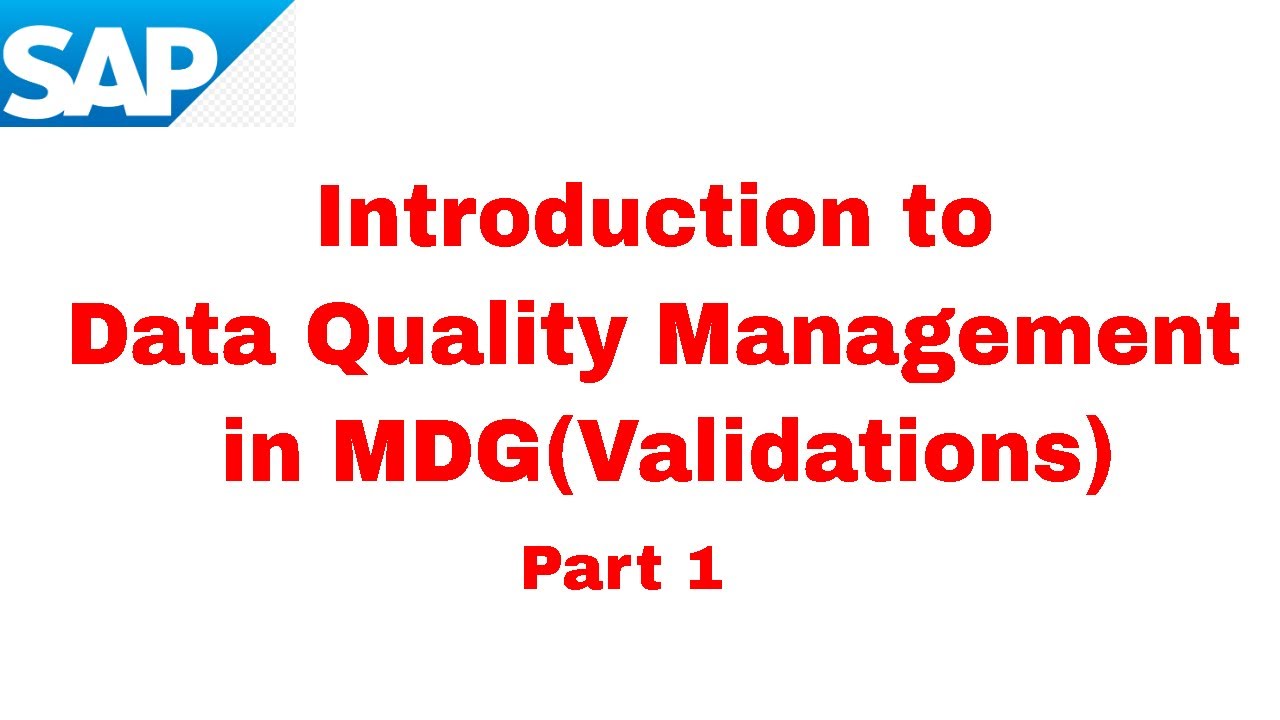 Simple validations in DQM (DQM Series - Part 1) - YouTube