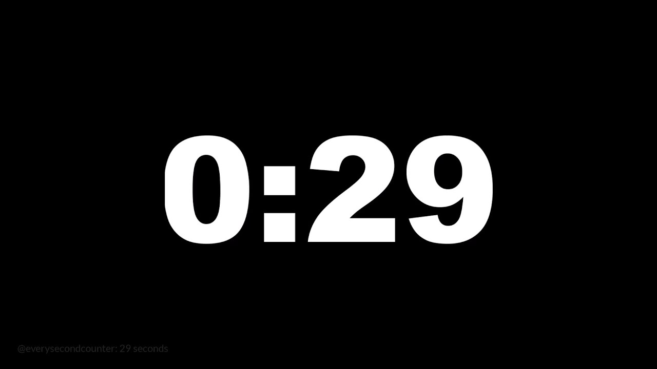 29 seconds [29 secs] clock timer countdown || Alarm Focus - YouTube
