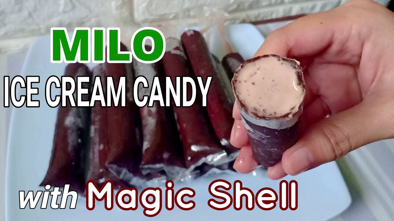 Milo Ice Cream Candy With Magic Shell - YouTube