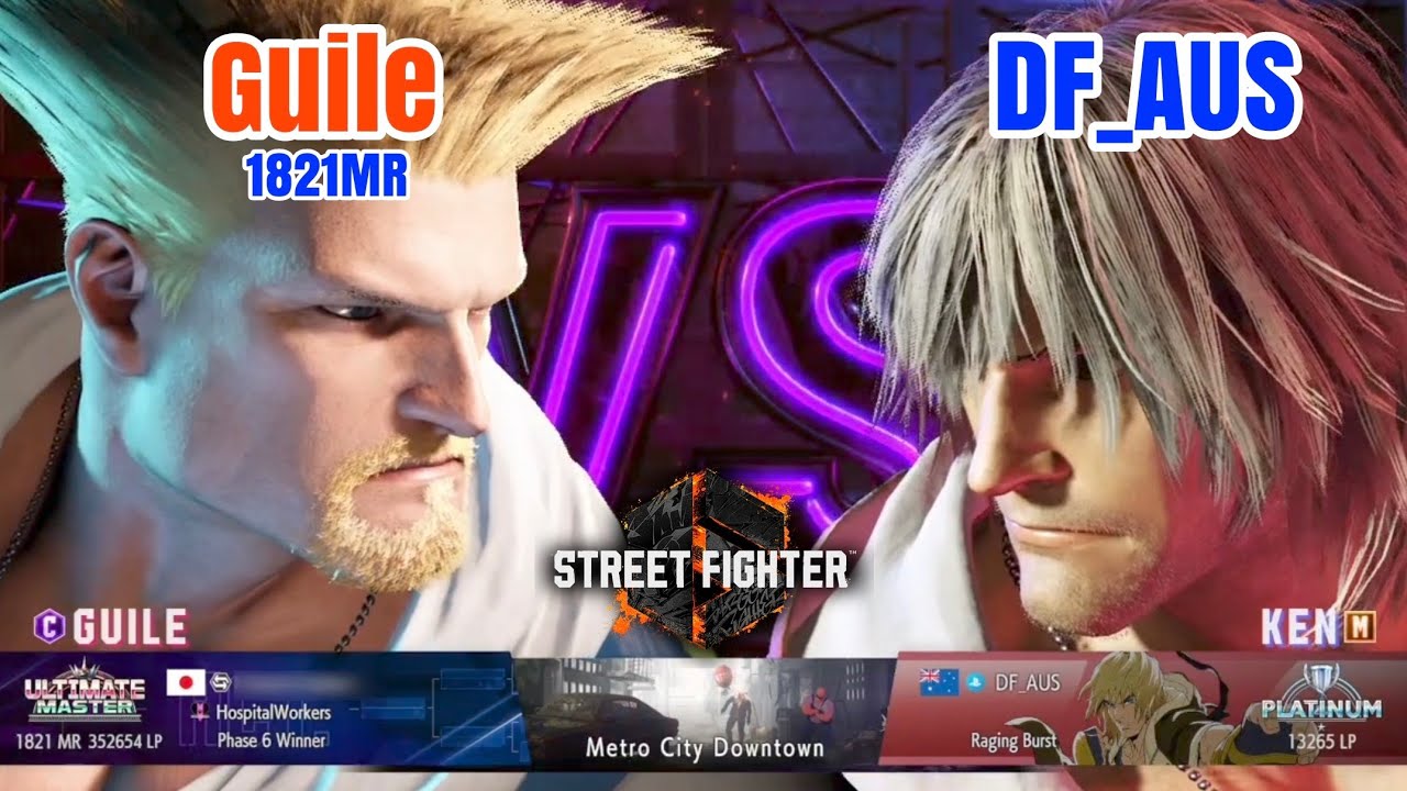 Street Fighter 6 | Ultimate Master Guile 1821MR vs DF_AUS (Ken) | x2 ...