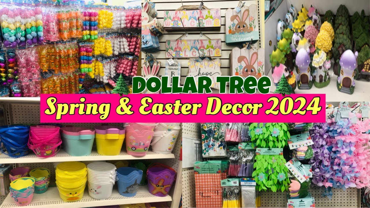 DOLLAR TREE SPRING & EASTER DECOR 2024 *SHOP WITH ME AT DOLLAR TREE # ...