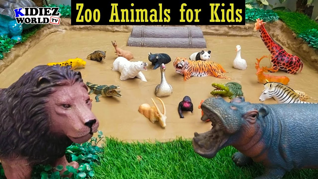 Zoo Animals for Kids Learning | Animals Names and Sound in English for ...
