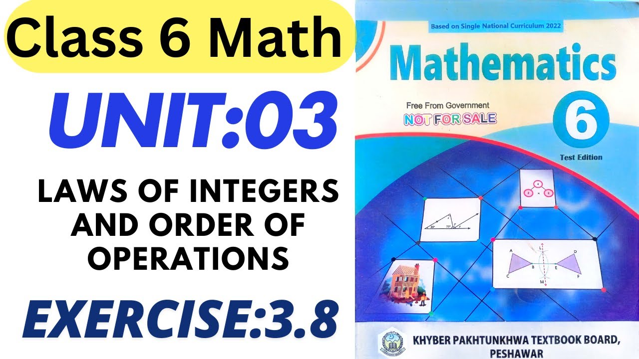 Class 6 Math New Book Chapter 3 Exercise 3.8 | Class 6 Maths New Course Unit 3 Exercise 3.8 ...