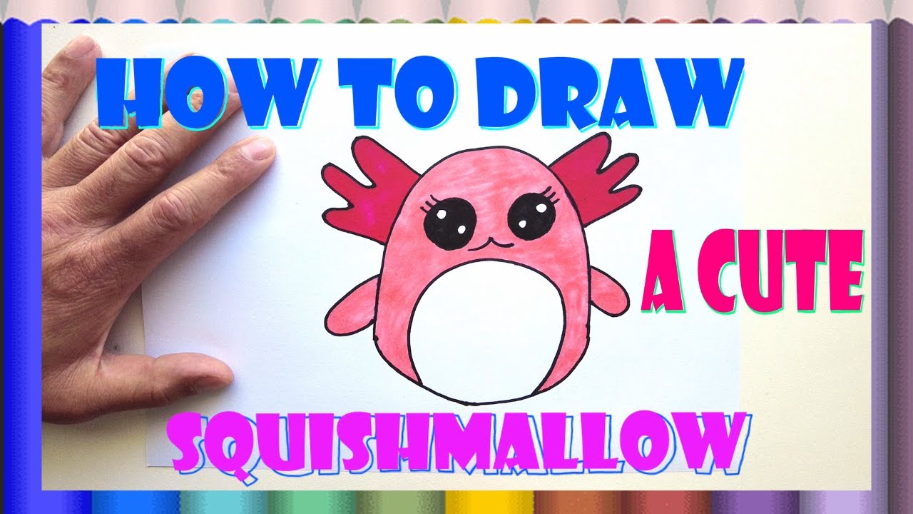 How to draw Squishmallow cute & easy way for kids - YouTube