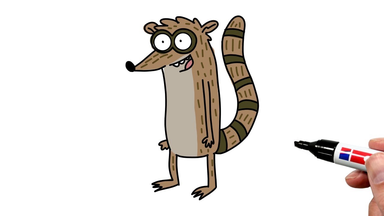 How to Draw Rigby - YouTube