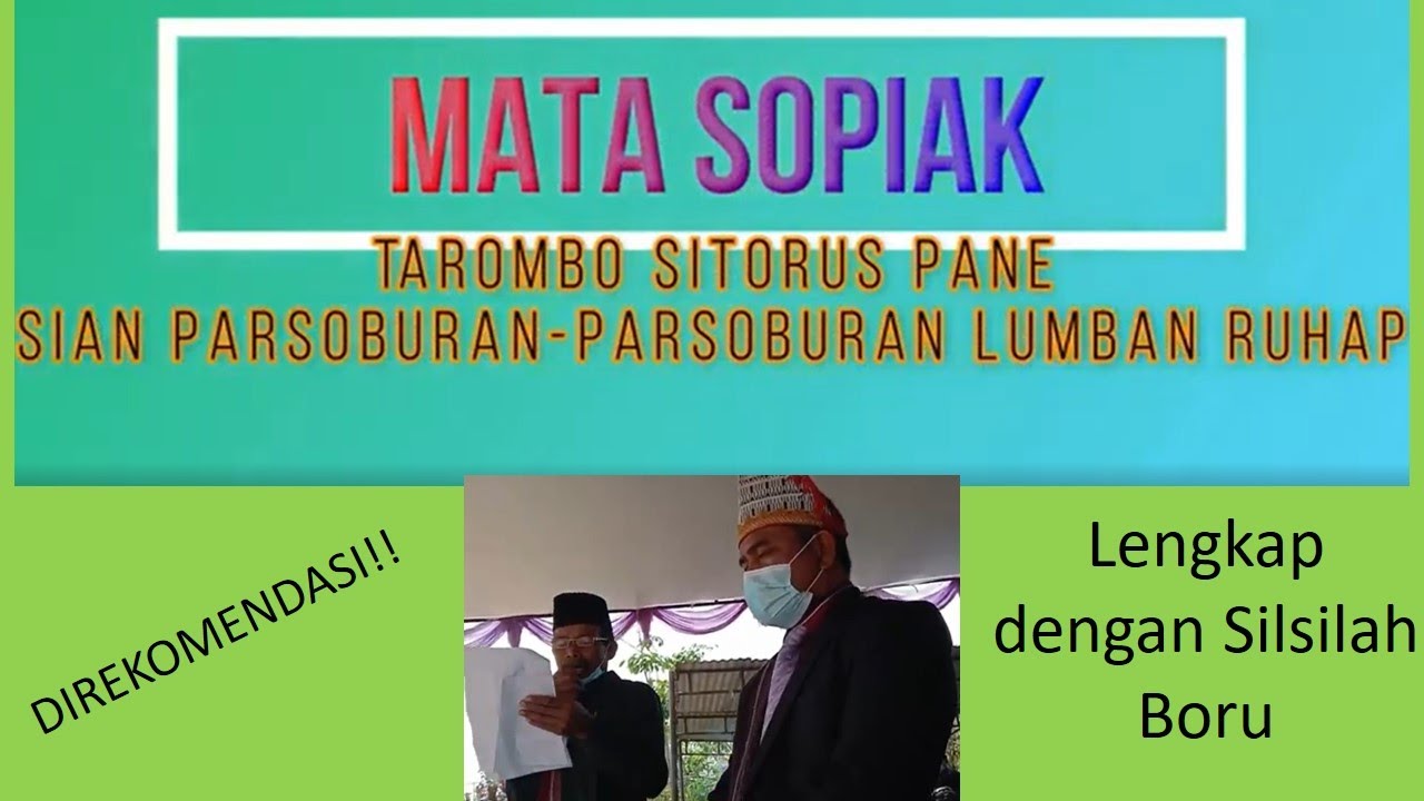 Tarombo Sitorus-Parsoburan Mulai Mata Sopiak ( Super lengkap dengan ...