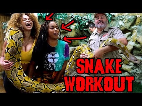 Girls Try Giant Snake Workout for the First Time and Survive - YouTube