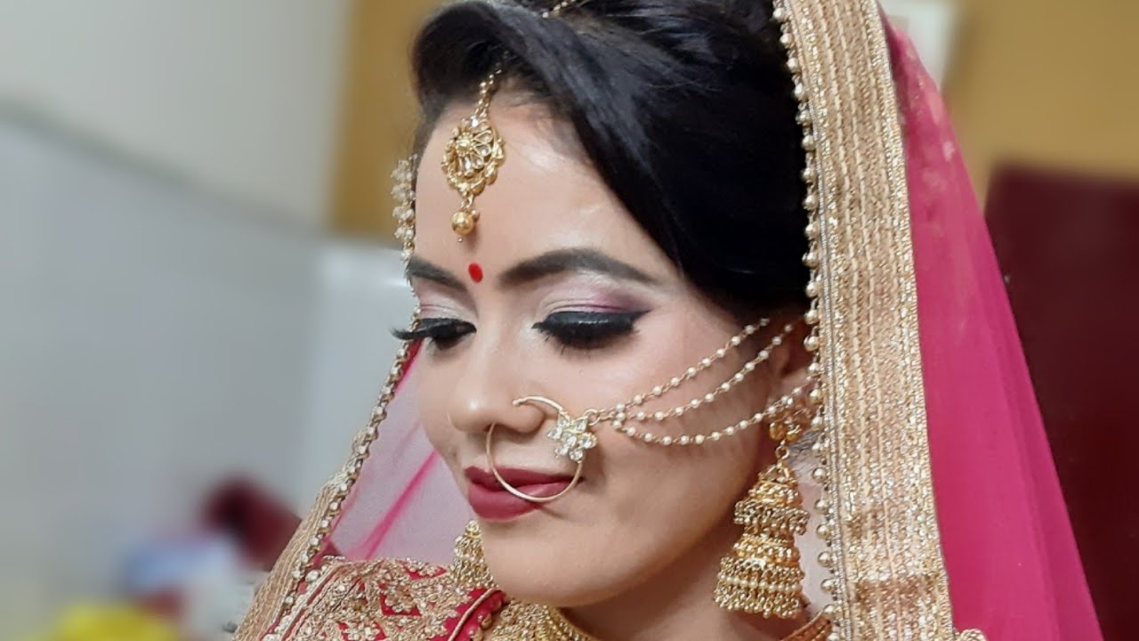 Beautiful bridal makeup done by me Sam makeup artist - YouTube