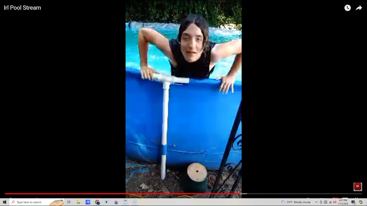 My first Irl Stream/ Pool Stream - YouTube