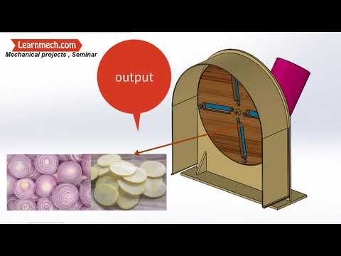 Vegetables Cutting Machine -Mini mechanical project - YouTube