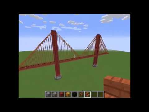 Building the Golden Gate Bridge (Minecraft) - YouTube