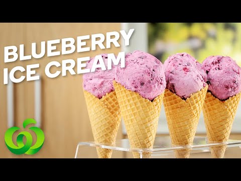 Blueberry Ice Cream | Summer Recipes | Countdown Recipes - YouTube