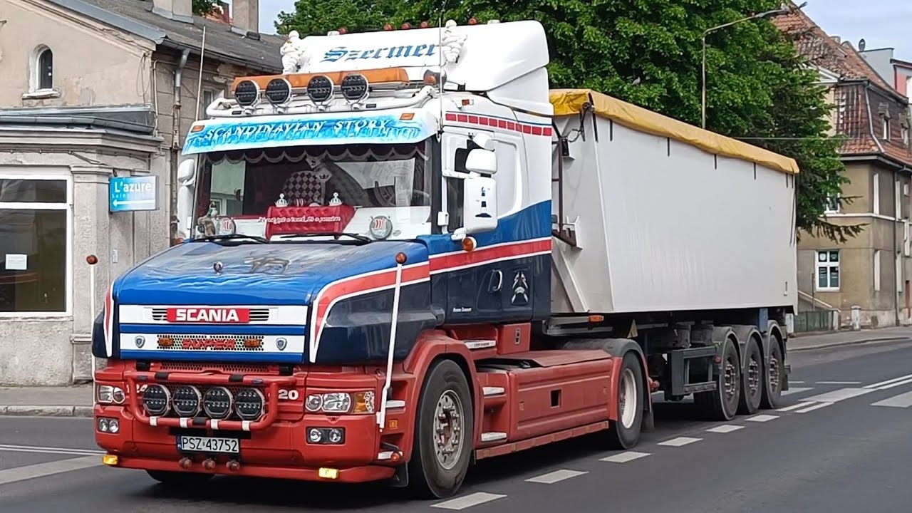 Scania 124T 420 (Torpedo) with loud exahaust Szermer Transport/ Wałcz ...