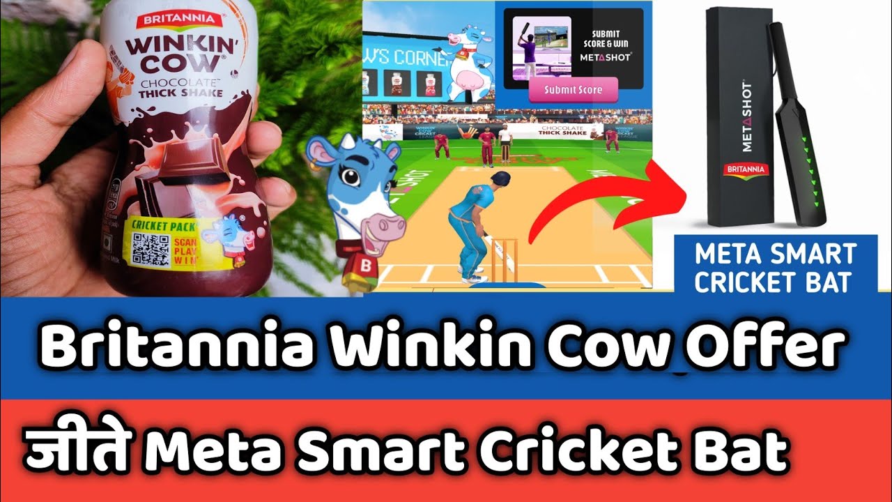 Britannia Winkin Cow Cricket Game Offer 2024 !! Play & Win Cricket ...