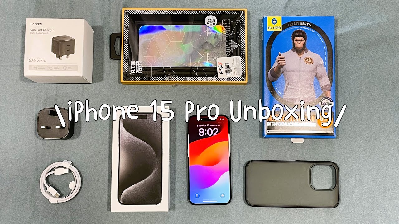 iPhone 15 Pro Unboxing + accessories - YouTube