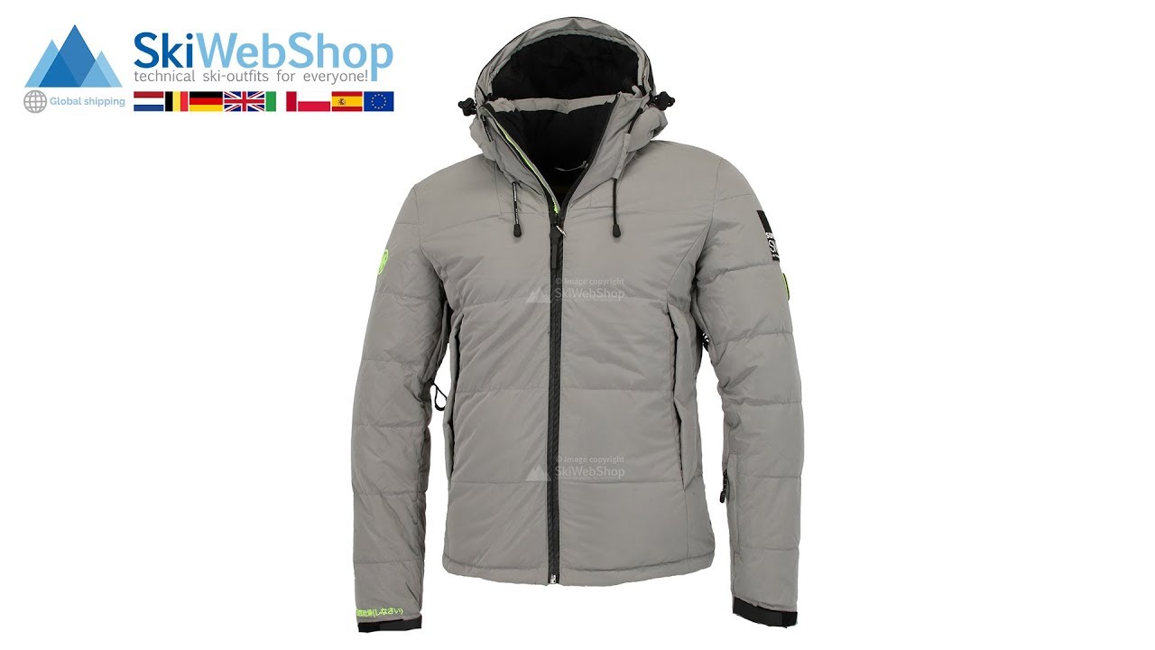 Superdry Snow Shadow Down gray | Ski jacket men | SkiWebShop - YouTube