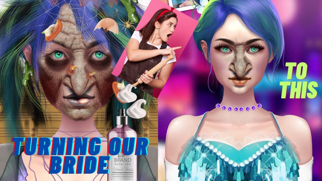 Bridal Face Makeup Animation ASMR || Bride Getting Ready For Wedding ...