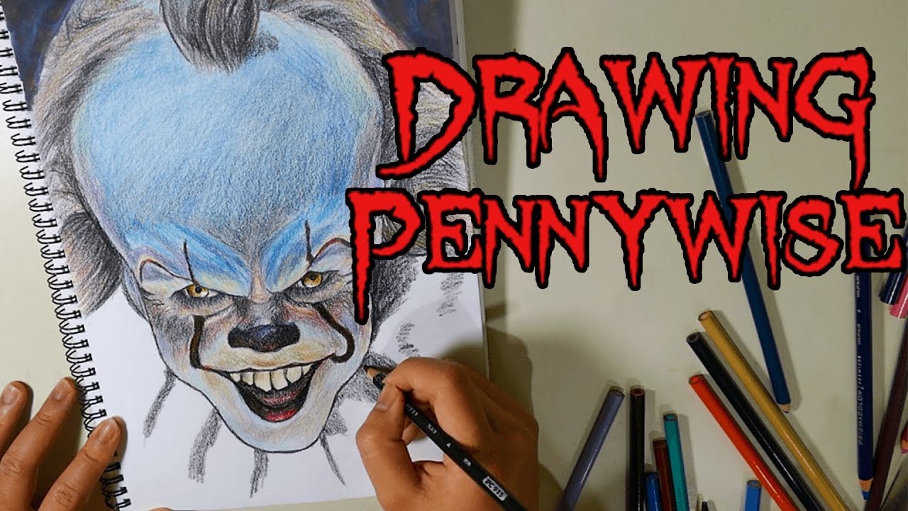IT Chapter 2: Drawing PennyWise the Dancing Clown (Prismacolour Pencils ...