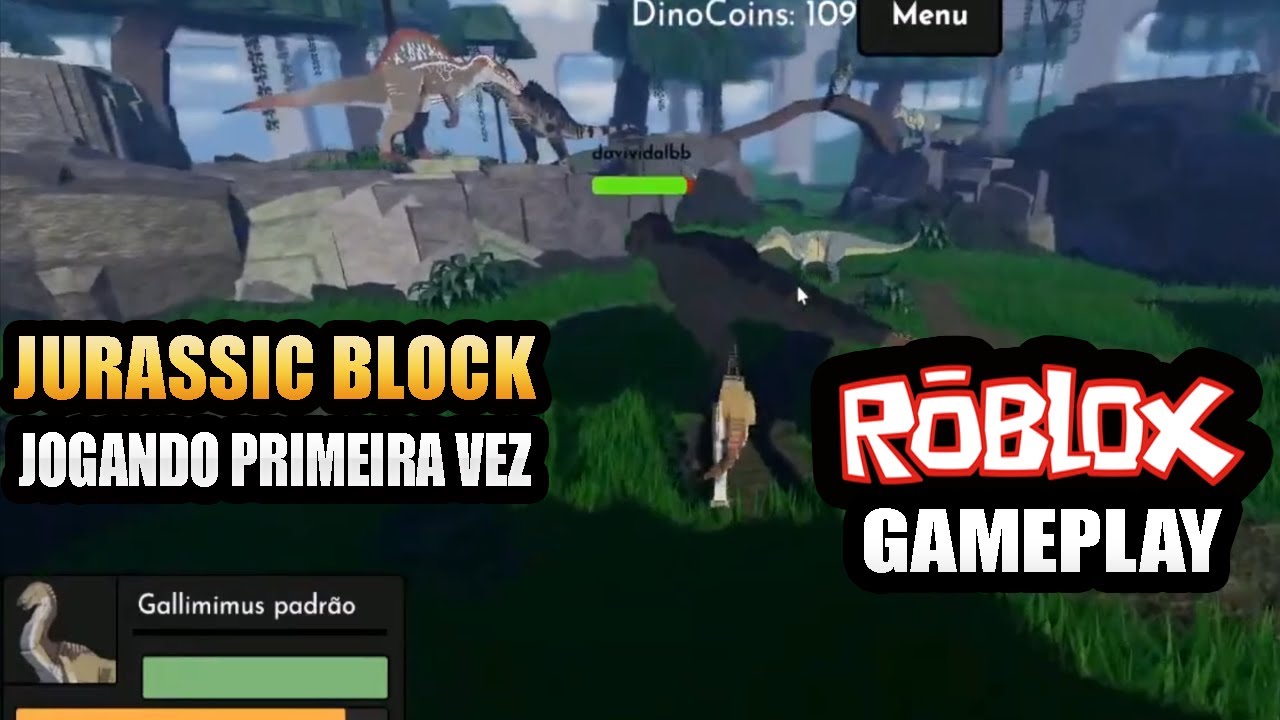 ROBLOX JURASSIC BLOCK PVP GAMEPLAY JOGANDO PELA PRIMEIRA VEZ - YouTube