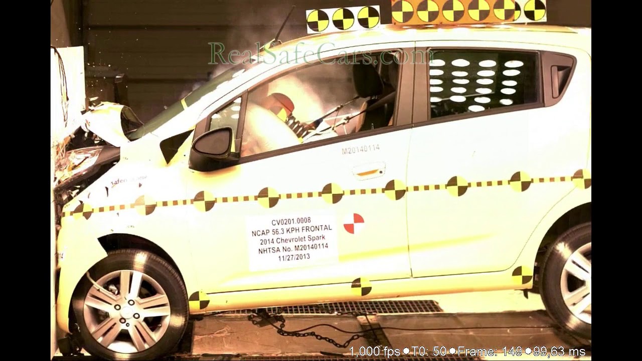 Chevrolet Spark (2013-2015) Crash Tests (Side-Pole, Front, Side) - YouTube