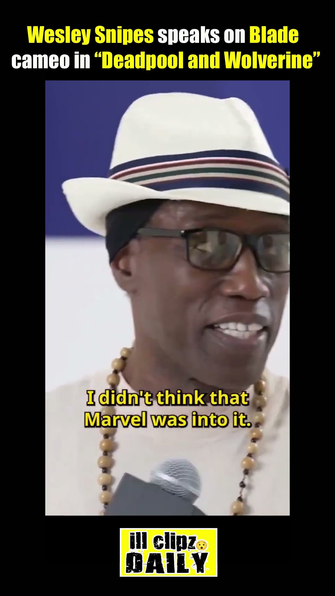 Wesley Snipes speaks on Blade cameo in "Deadpool and Wolverine" #Marvel ...
