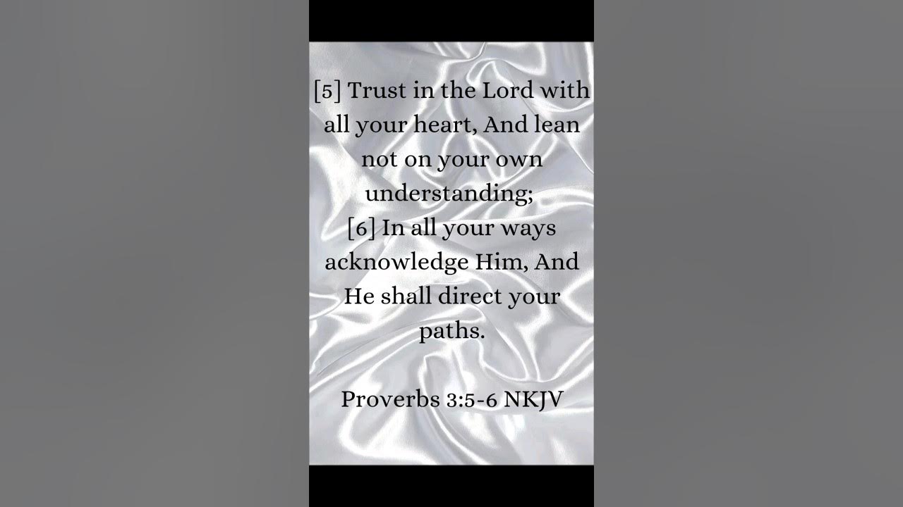 Trust YAH with all your heart. - YouTube