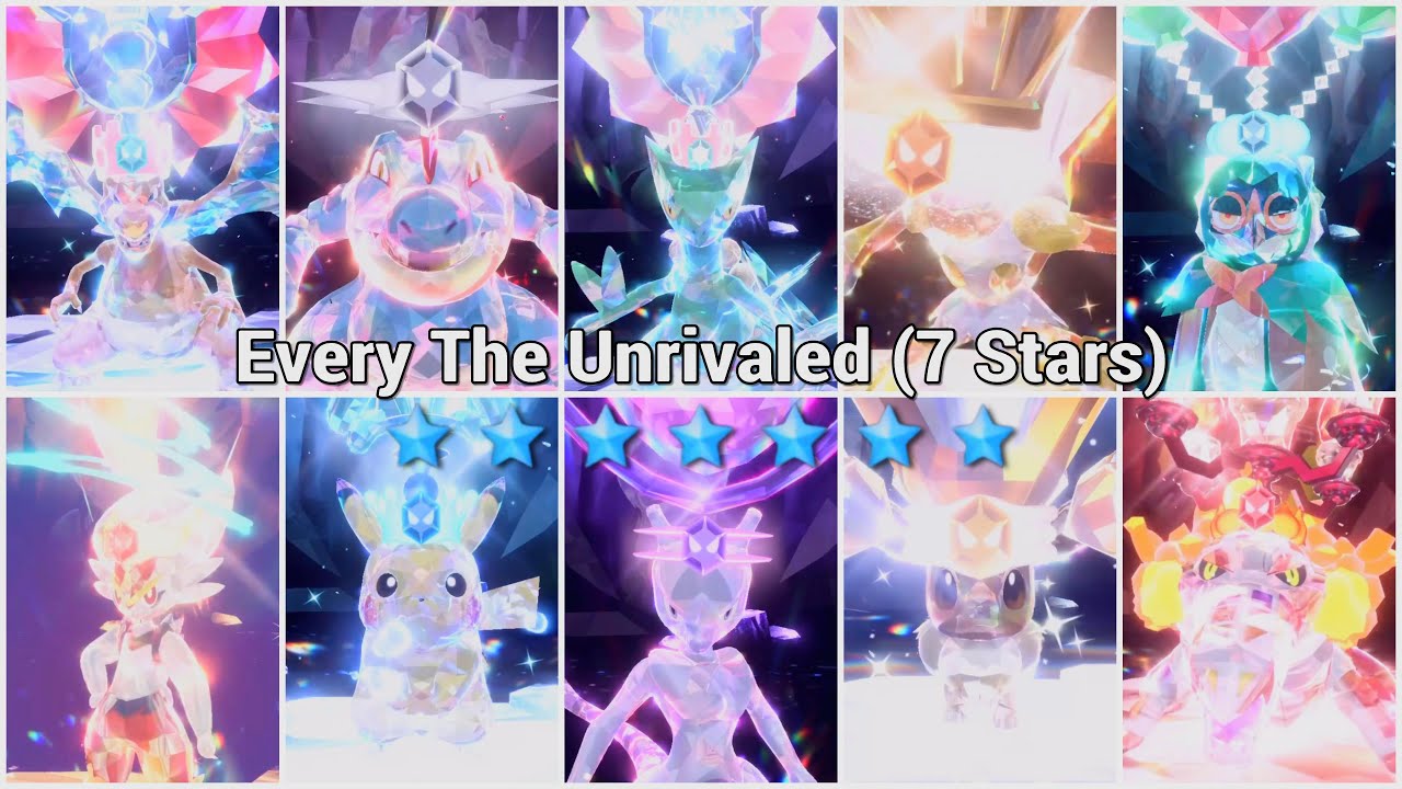 Pokémon Scarlet & Violet: All Every The Unrivaled Challenges Tera Raid ...