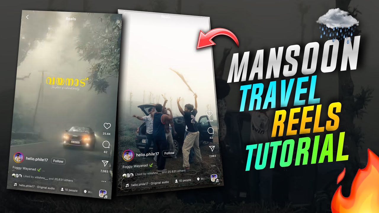 NEW REELS TRENDING MONSOON TRAVEL REELS VIDEO EDITING | MONSOON REELS ...