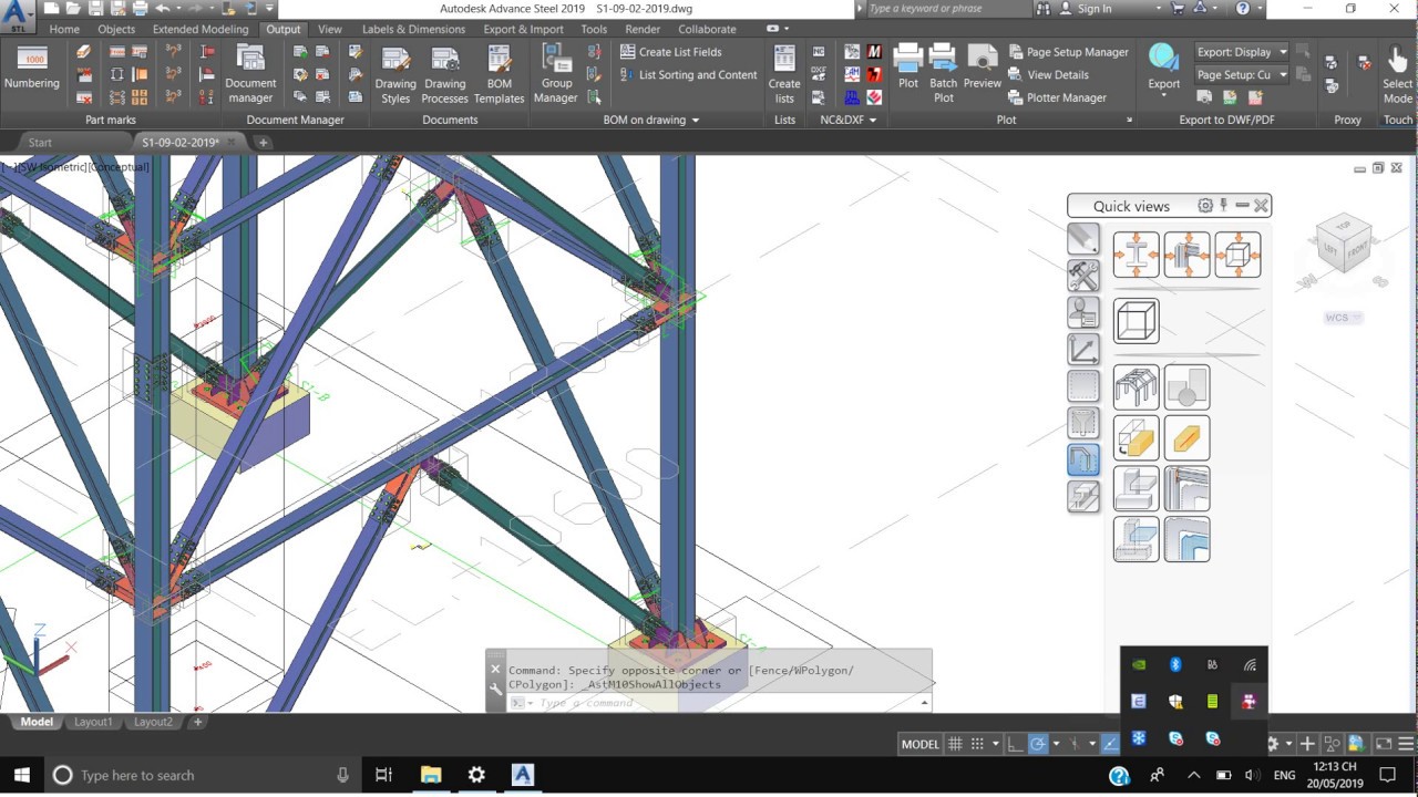 ADVANCE STEEL 2019 TUTORIAL/76/CUSTOMIZE AUTOMATIC DIMENSIONS PART02 ...