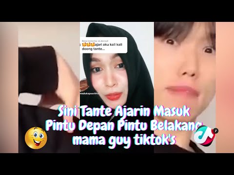 mama guy tiktok funny | Sini Tante Ajarin Masuk Pintu Depan Pintu Belakang 😍😊 #shorts