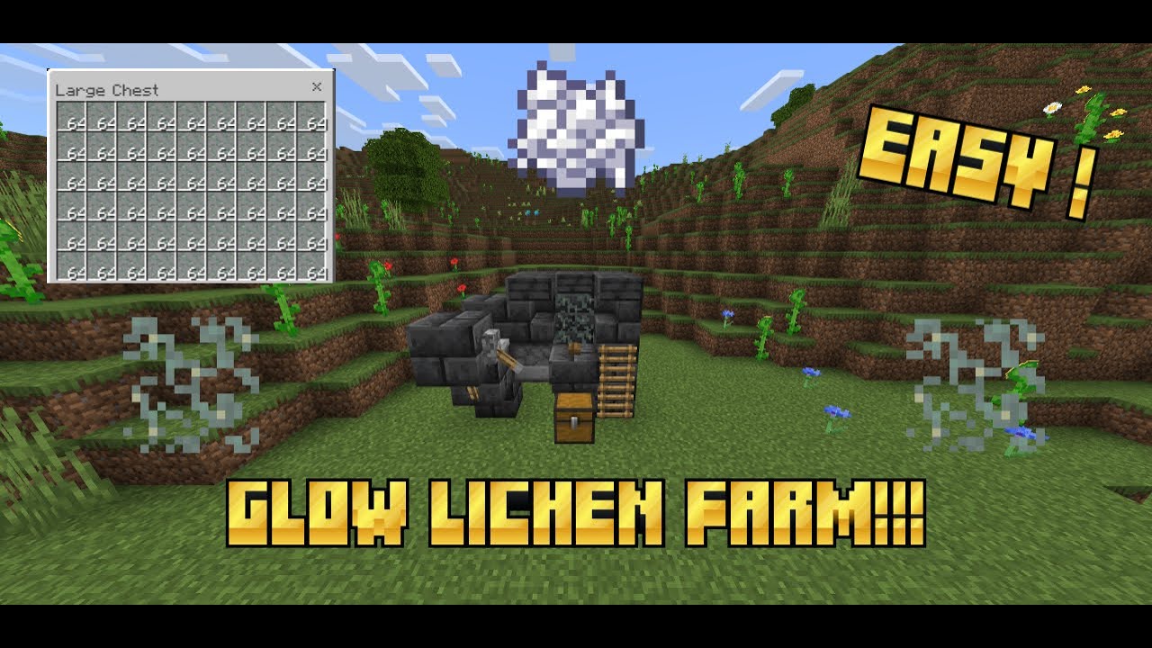 Easy 1.19.73 Glow Lichen Farm! Bedrock Edition! MCPE/Xbox/PS4/PC/Switch ...