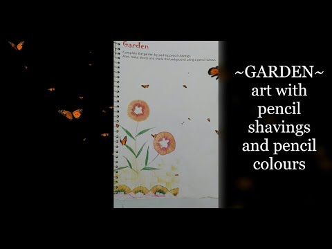 Pencil shavings art idea | Art with pencil waste | Drawing with pencil ...