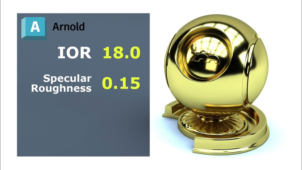 Maya Shading - Gold shader using IOR - YouTube