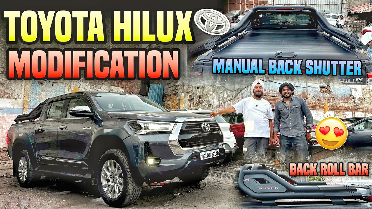 Toyota Hilux 2024 Manual Shutter | Roll Bar Hilux Modification 😍 - YouTube