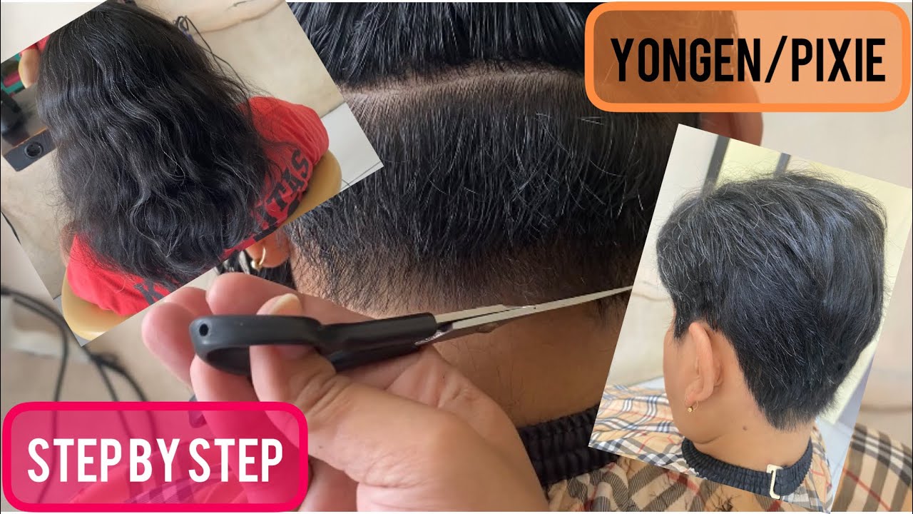 Potong Rambut Yongen/Pixie Step By Step | Tutorial Potong Rambut Pendek Untuk Wanita - YouTube