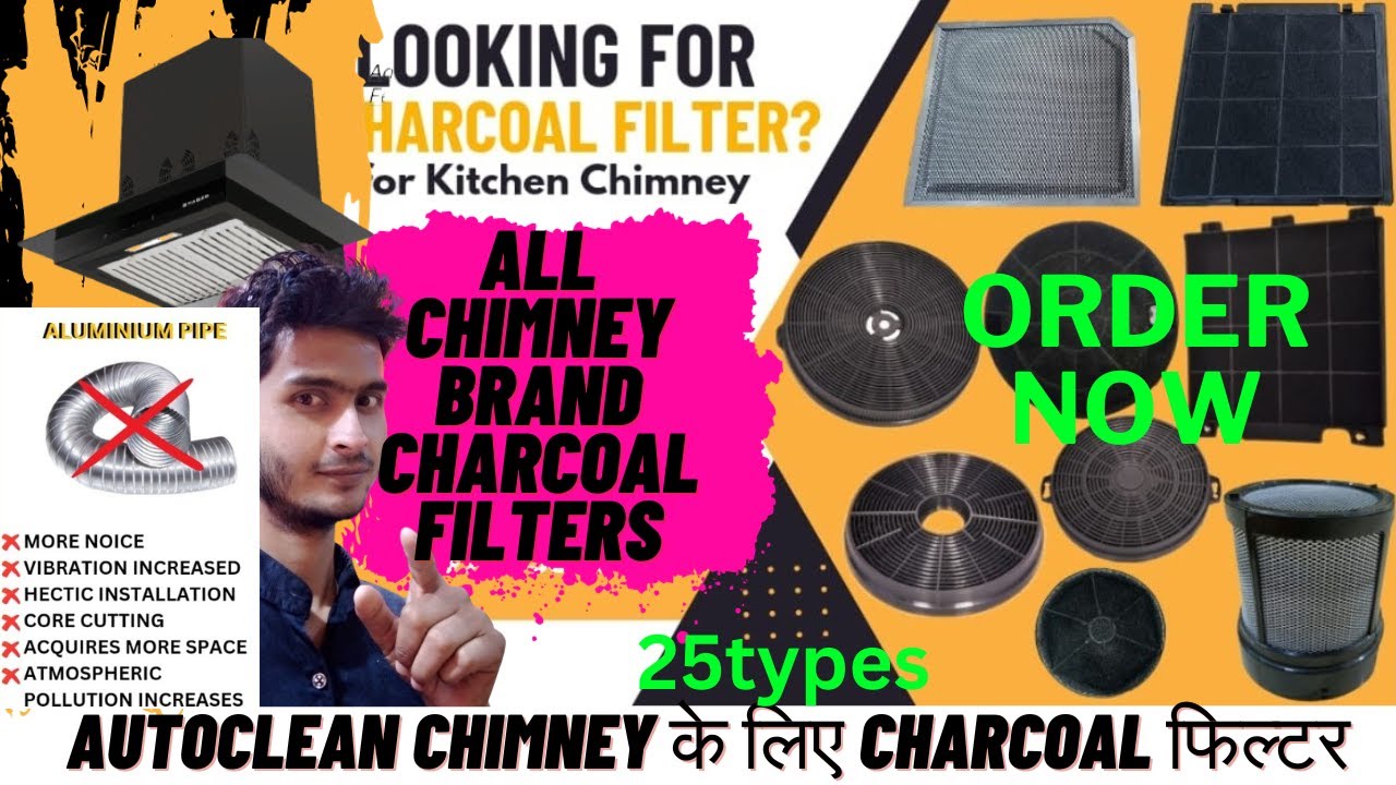 autoclean chimney में charcoal filter कैसे लगाएं $ all chimney brand ...
